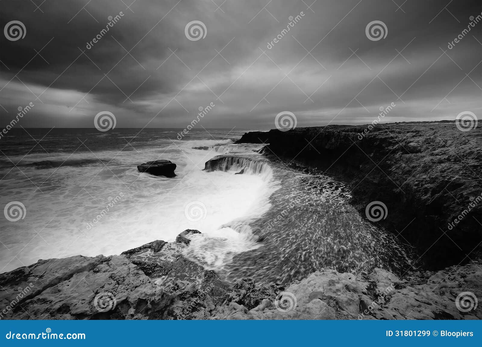 Dramatic coast stock image. Image of force, water, seascape - 31801299