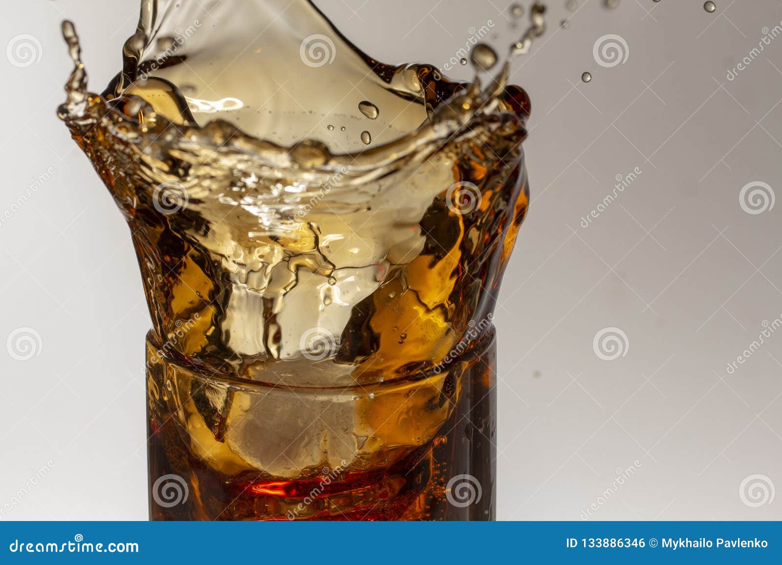 Cola Splash, There is Some Movement in the Splashes Close Up Stock ...