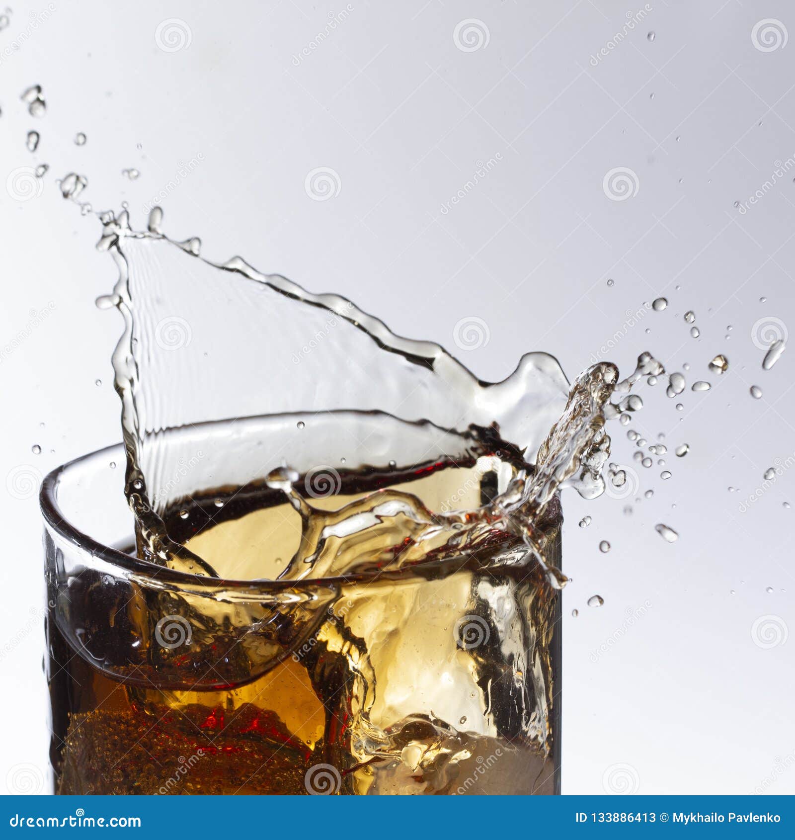 Cola Splash, There is Some Movement in the Splashes Close Up Stock ...