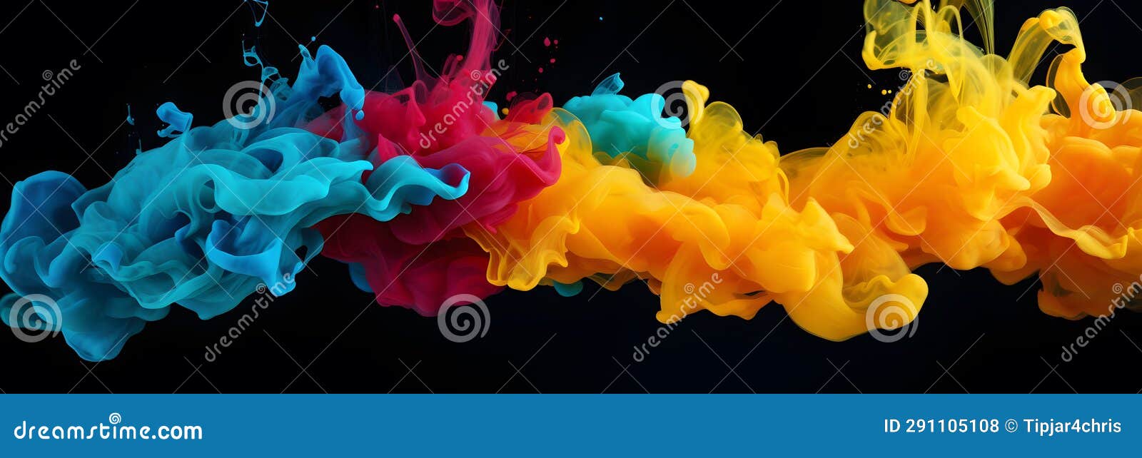 Dramatic Color Enhanced Cumulus Clouds And Sky. Digital Art Painting ...