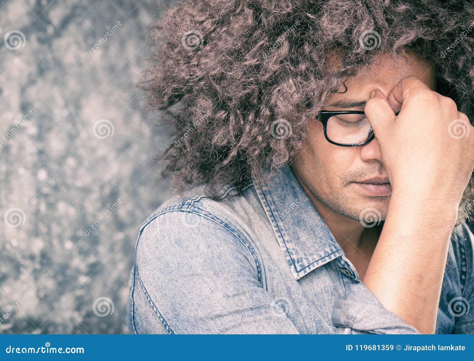Dramatic Color Tones Men with Various Problems. Stock Image - Image of ...