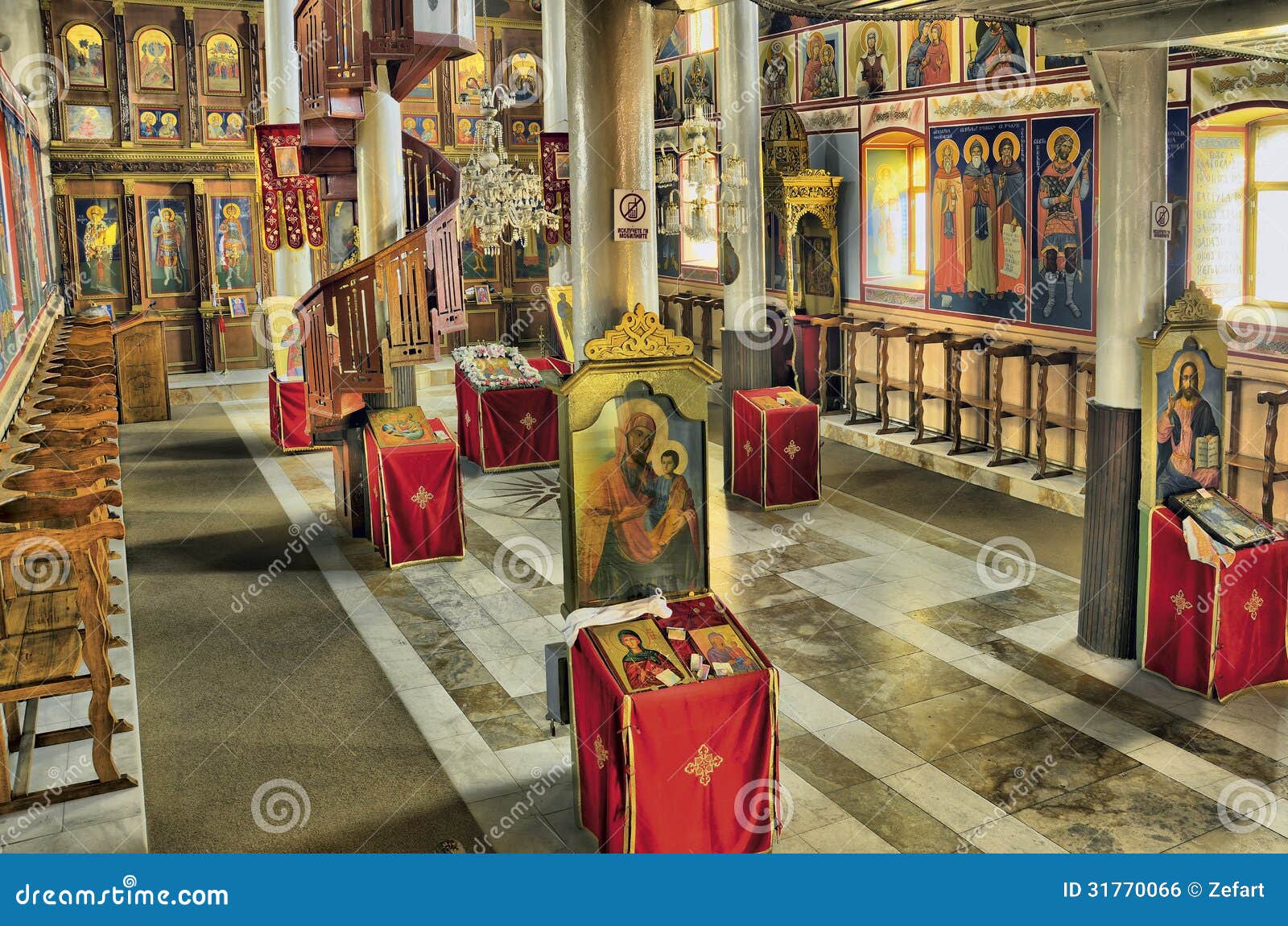 Dramatic Colorful Interior of Church Editorial Photo - Image of ...