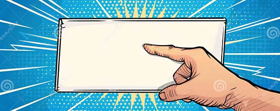 Dramatic Comic Book Style Hand Pointing with Explosive Background Stock ...