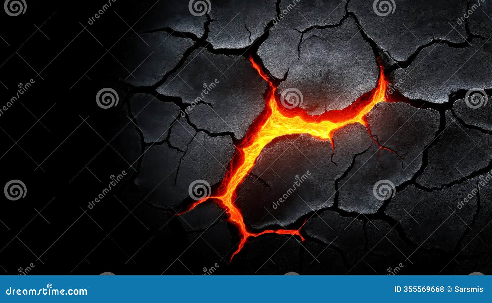 Fissure Eruption A Type Of Volcanic Eruption Characterized By T Stock ...
