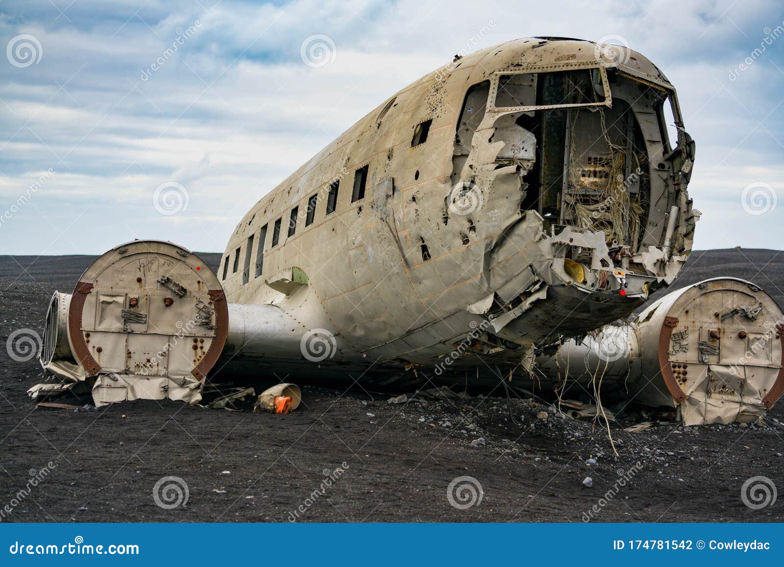 Old Crashed And Abandoned Small Propeller Plane At The Airplane ...