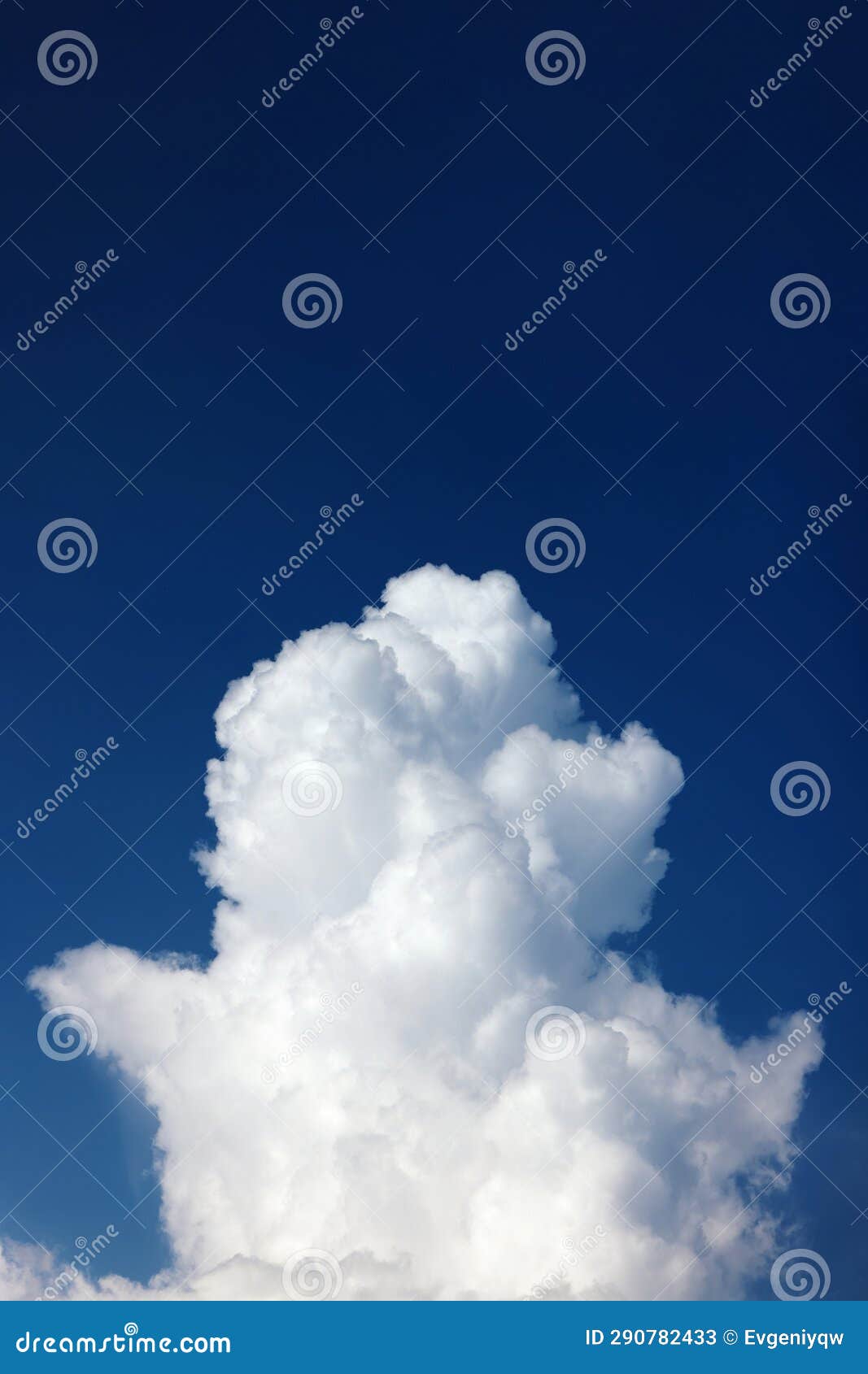 Dramatic Cumulonimbus Cloud Formation. Beautiful High White Clouds in a ...