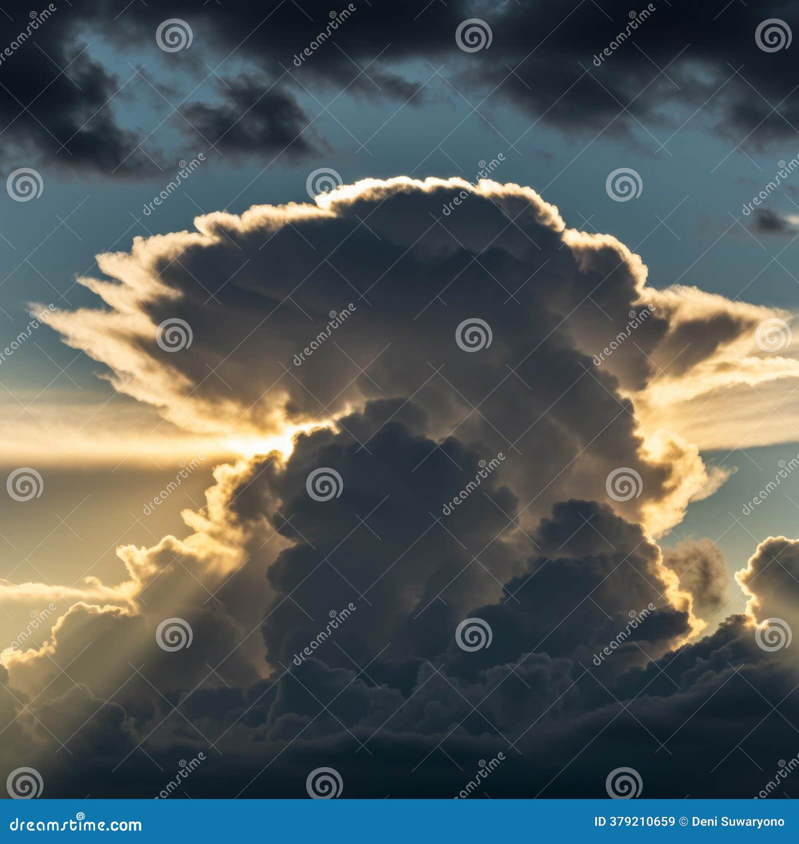 Cumulonimbus Clouds And Rainbow, Cartoon Icon For Weather And Seasons ...