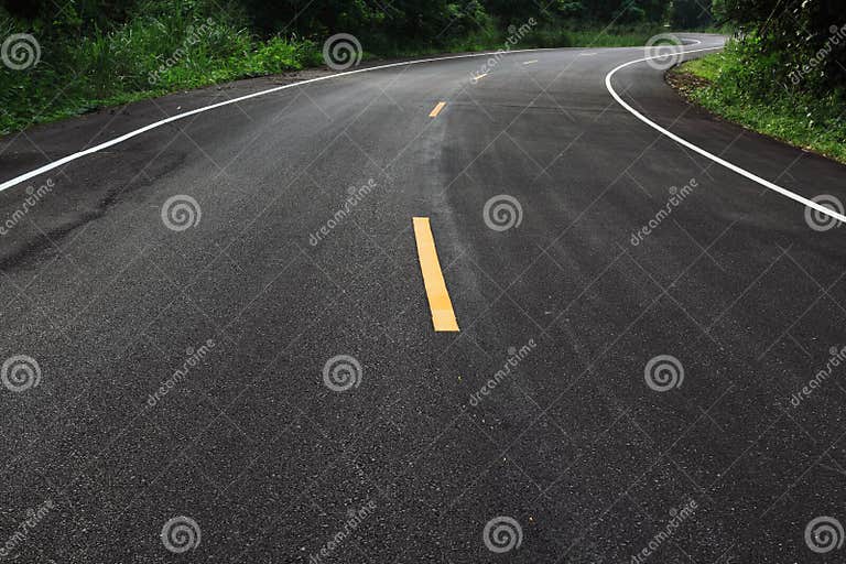 Dramatic curve road stock image. Image of green, destination - 16916551
