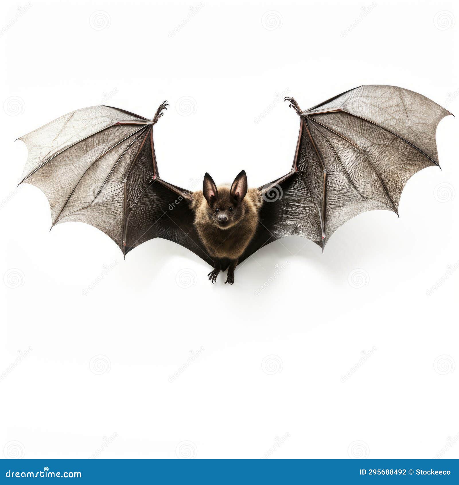 Dramatic 3d Render of a Bat in Flight Against a White Background Stock ...