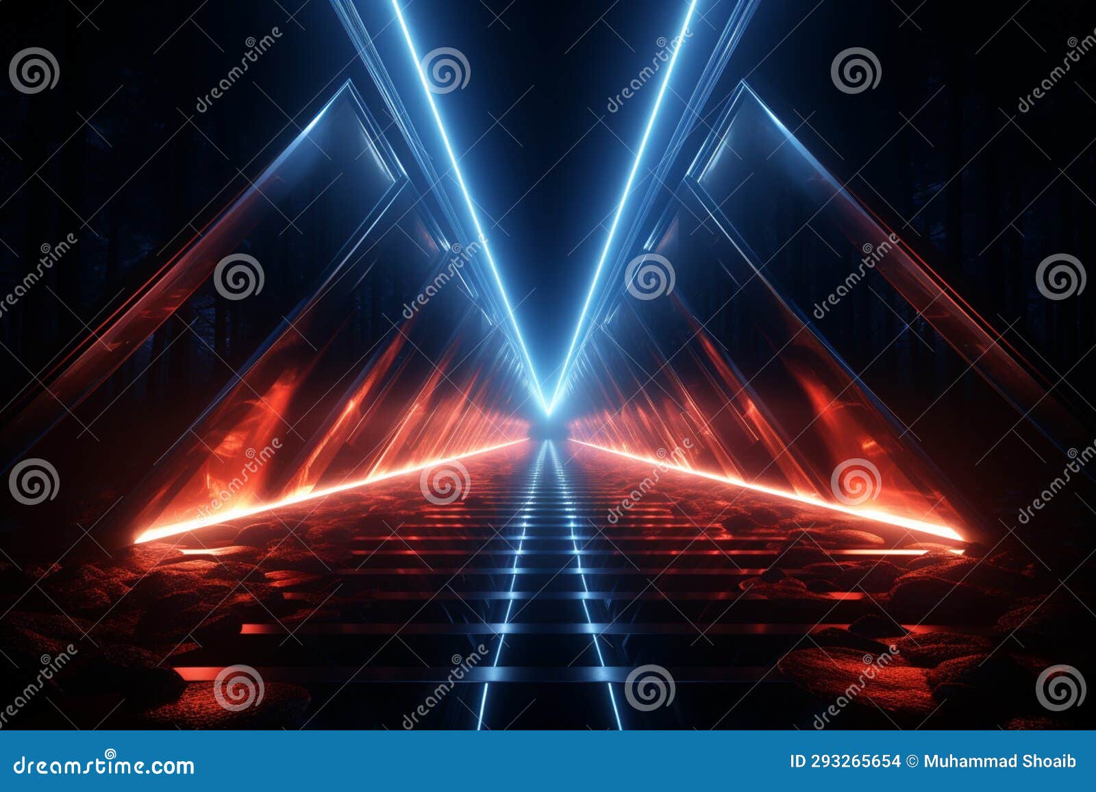 Dramatic 3D Rendering Reveals a Dark Tunnel Aglow with Mesmerizing ...