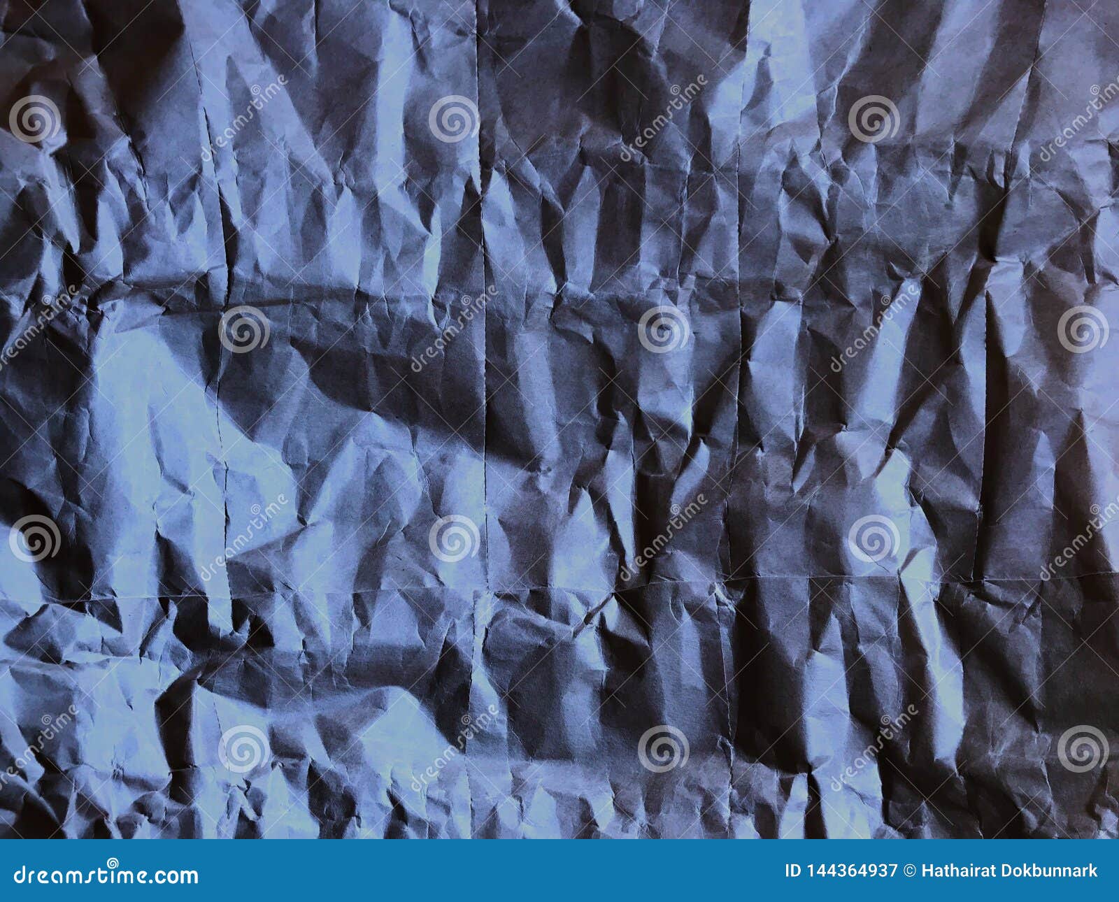 Dramatic Dark Blue Crumpled Paper in Full Frame Stock Image - Image of ...
