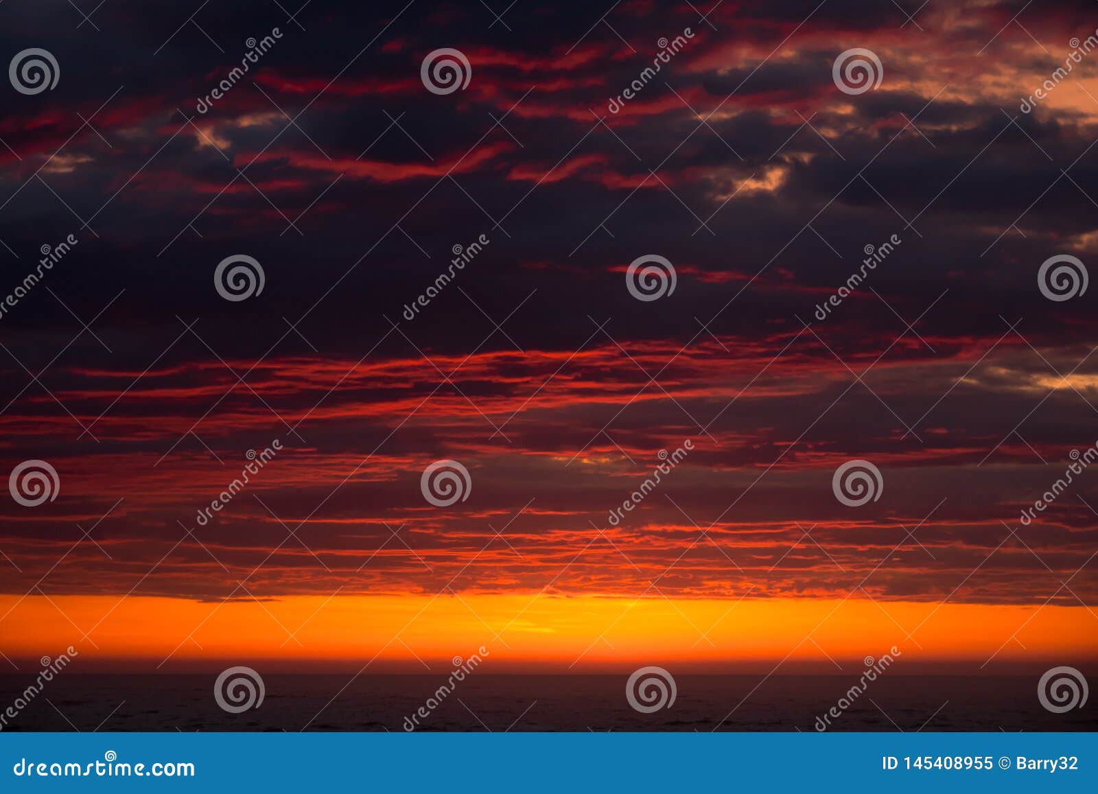 Dramatic Dark Clouds with Red Light at Sunset Stock Image - Image of ...