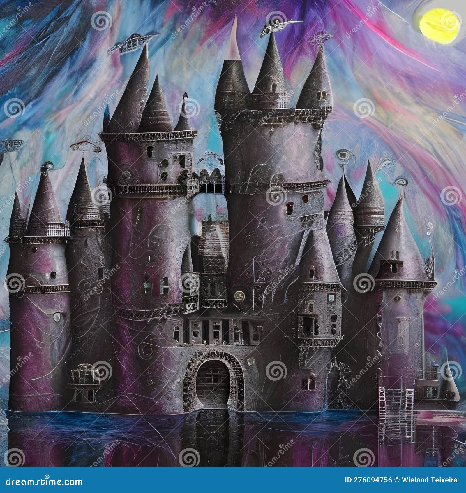Dark gothic castle stock illustration. Illustration of dark - 276094756
