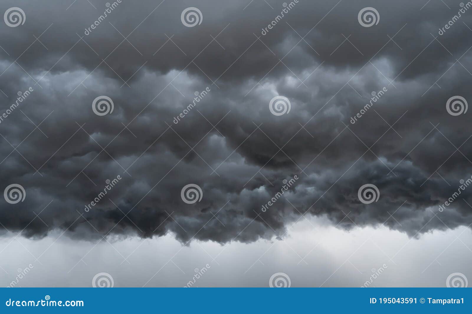 Dramatic Dark Grey Clouds Sky with Thunder Storm and Rain. Abstract ...