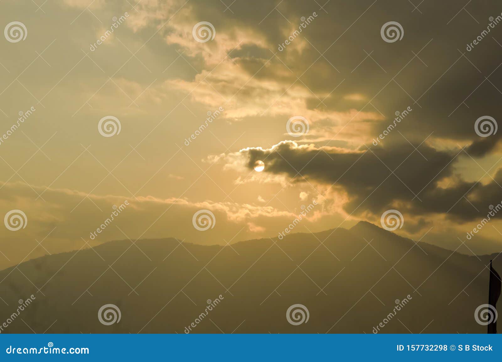 Dramatic Dark Heavily Red Sunset Clouds Makes the Sky Romantic on One ...