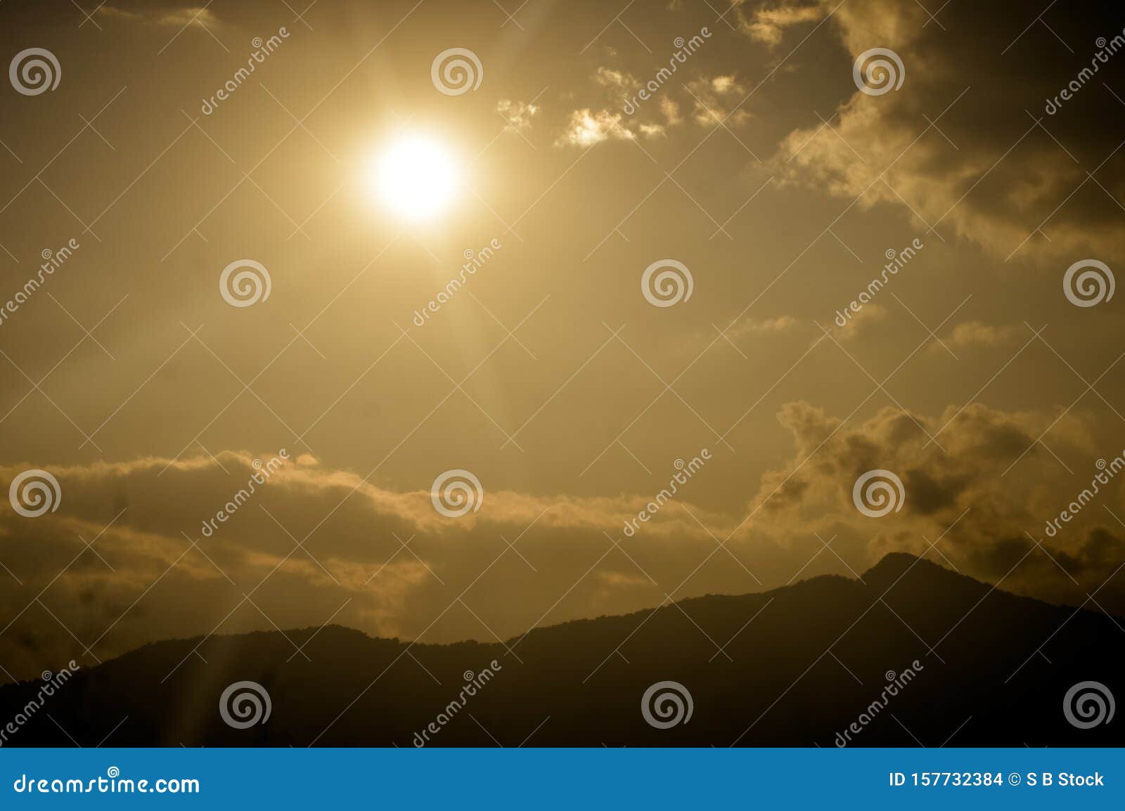 Dramatic Dark Heavily Red Sunset Clouds Makes the Sky Romantic on One ...