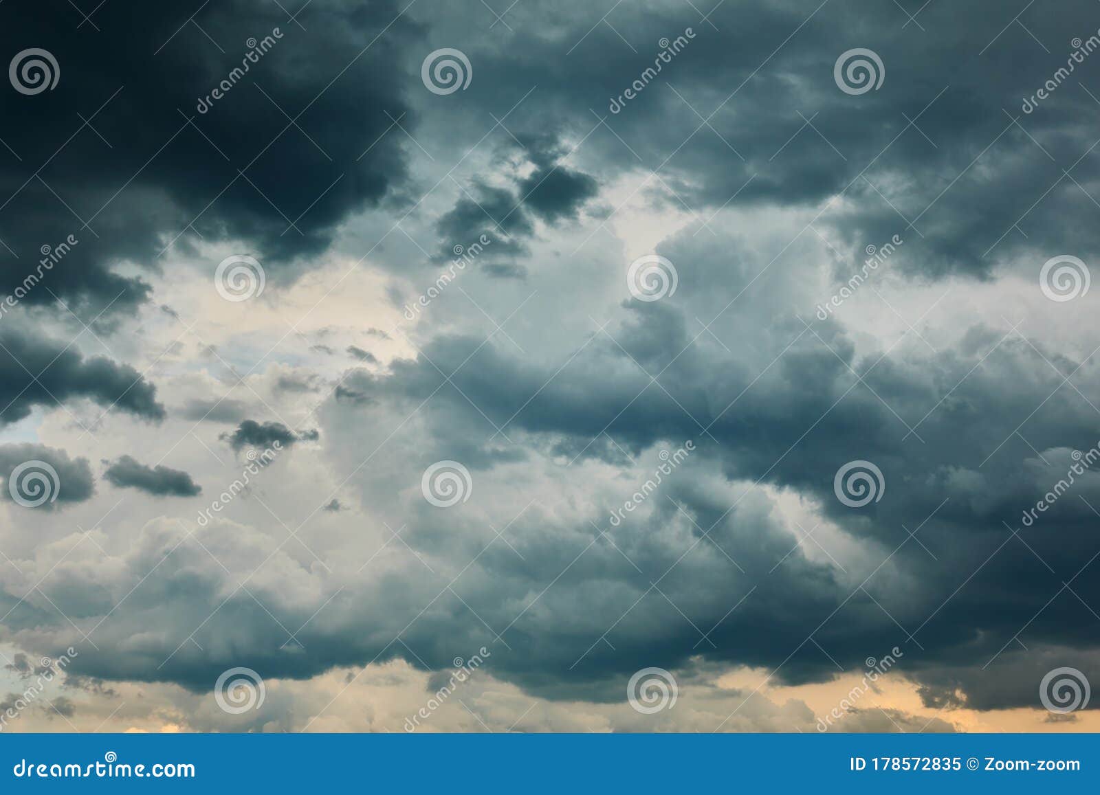 Dramatic Dark Sky with Heavy Rainy Clouds Stock Image - Image of ...