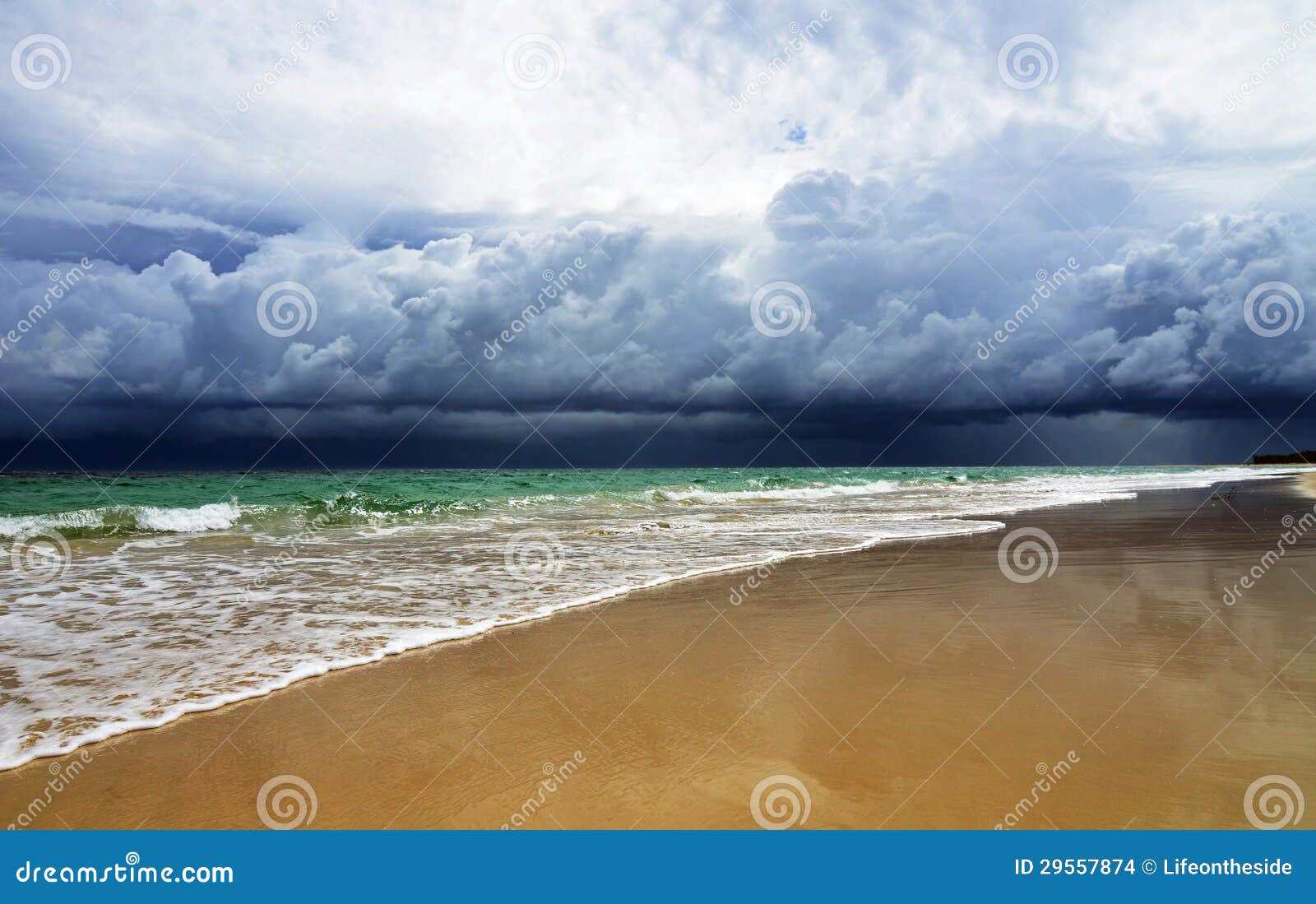 Dramatic Dark Storm Clouds Coming Over Sea Stock Photo - Image of ...