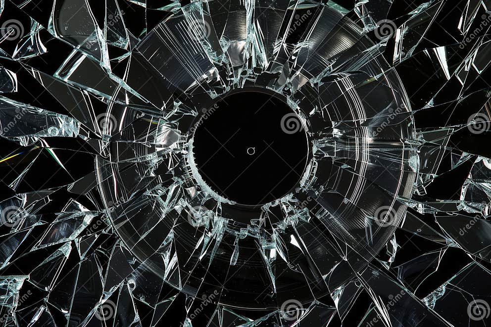 A Dramatic Depiction of a Broken Compact Disc, Featuring Shattered ...