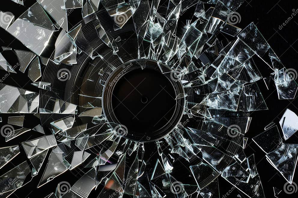 A Dramatic Depiction of a Broken Compact Disc, Featuring Shattered ...