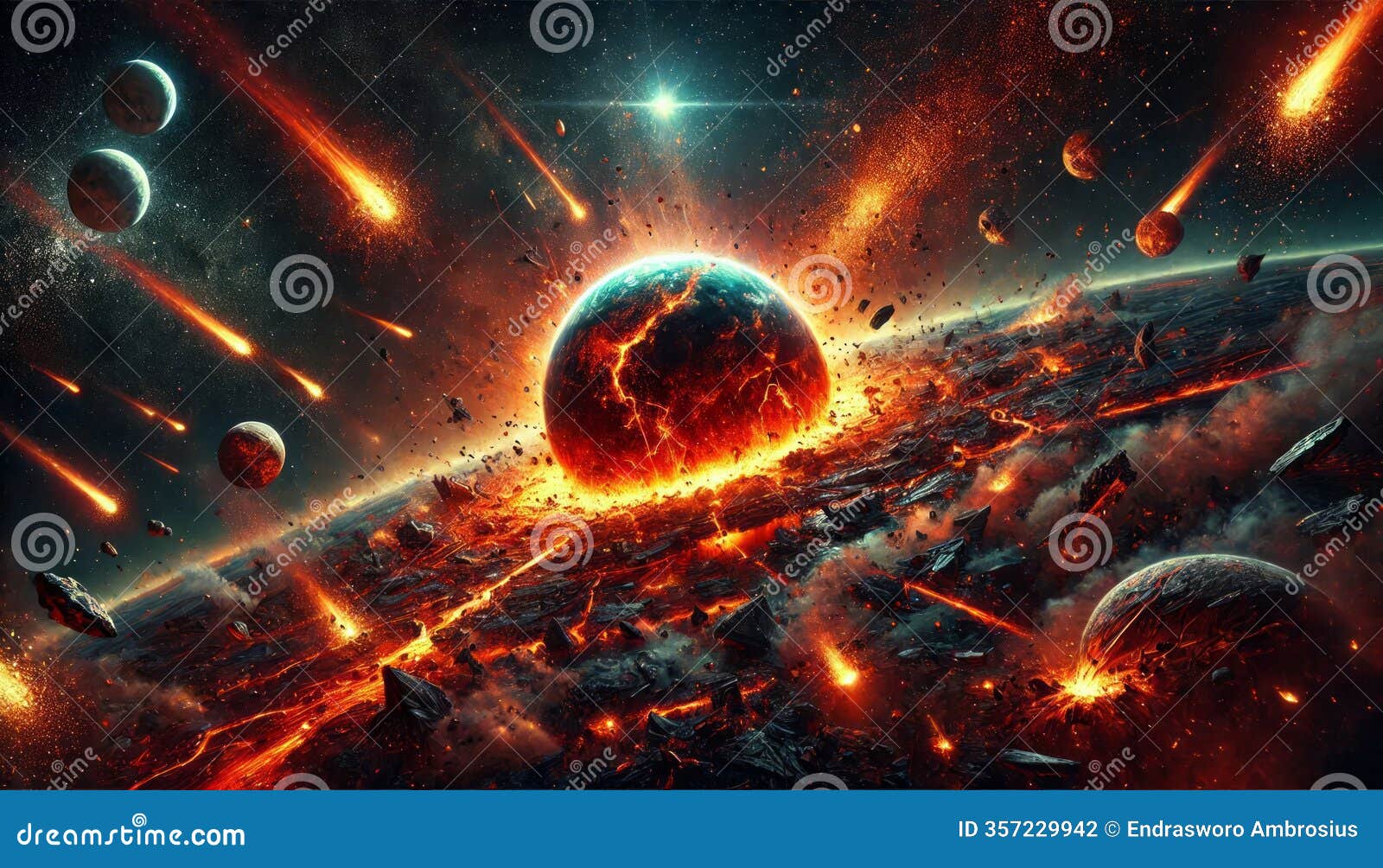 Destruction Of Planet Earth Doomsday Smoke And Fire Global Warming ...