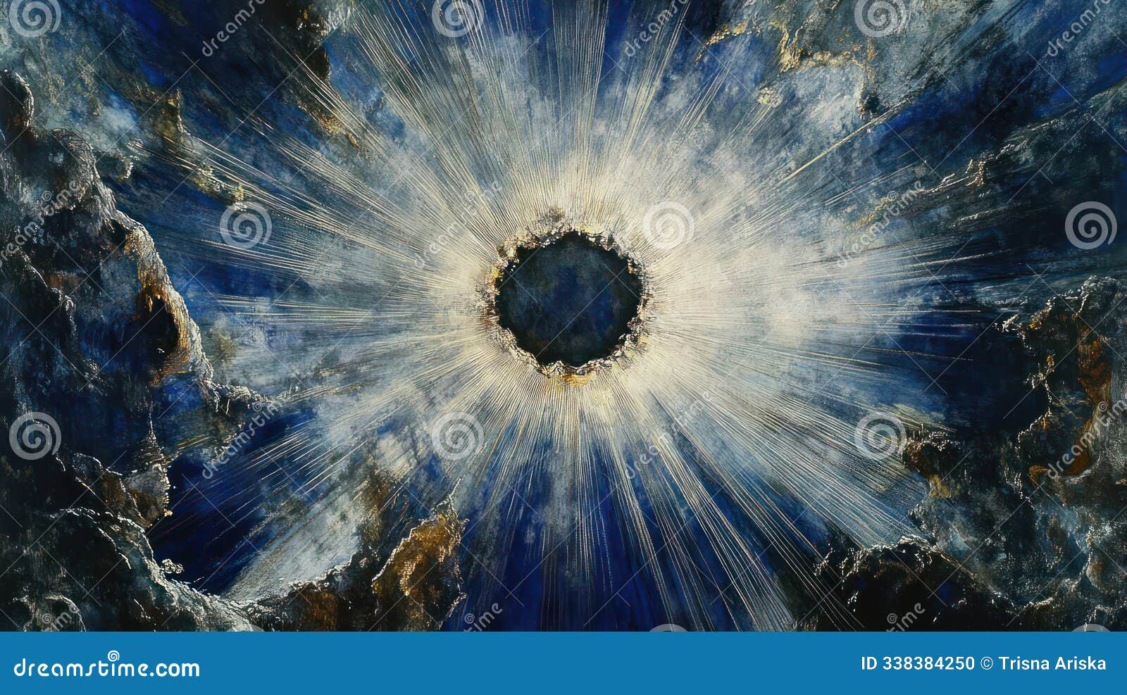 A Dramatic Depiction of a Radiant Light Source Emerging from Dark ...