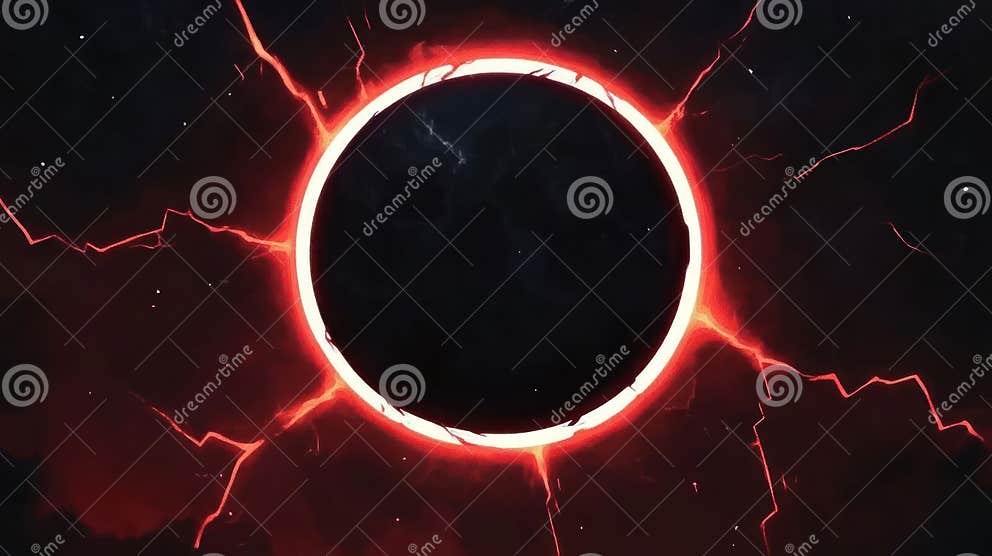 A Dramatic Depiction of a Solar Eclipse Surrounded by Fiery Energy ...