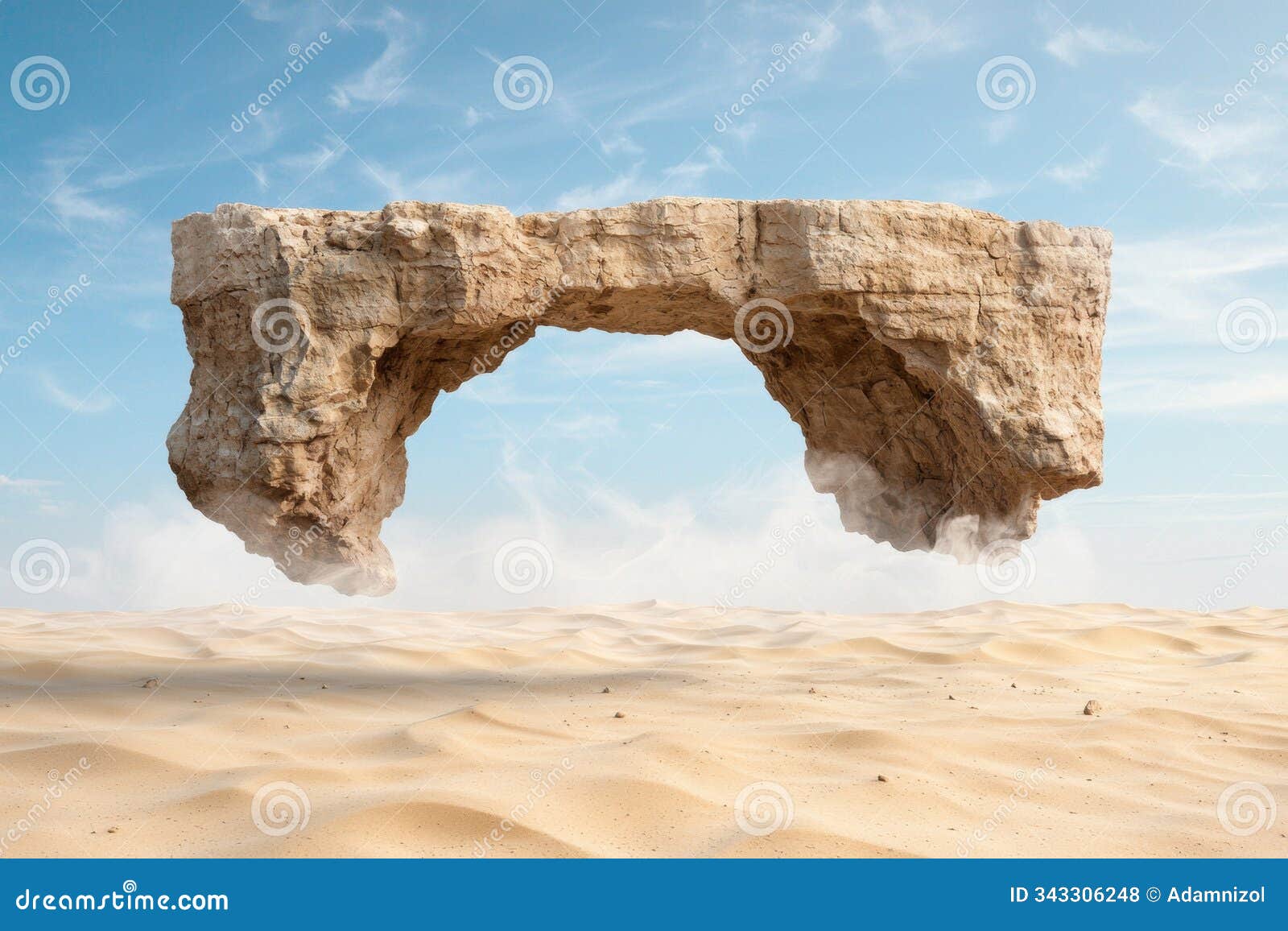 Dramatic Desert Vista With Towering Sandstone Monoliths And Boundless ...