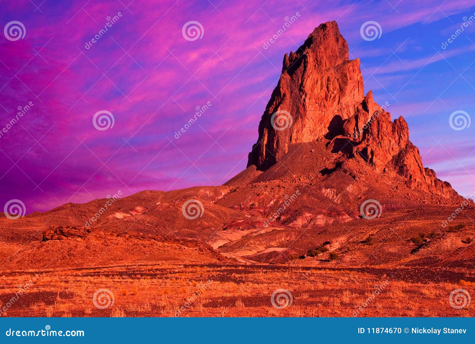 Dramatic Desert Landscape stock photo. Image of sunlight - 11874670