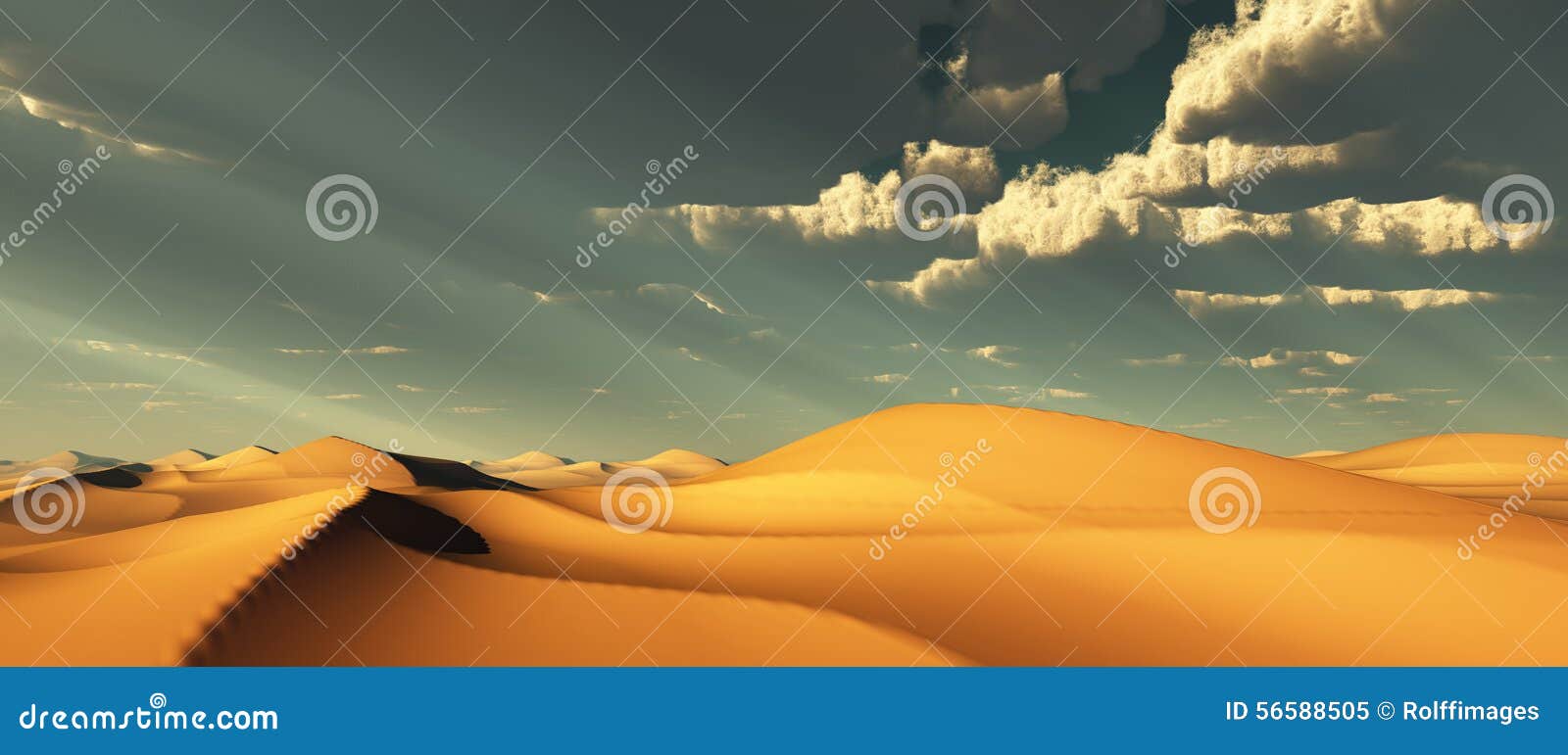 Dramatic Desert and Sky stock illustration. Illustration of ripple ...