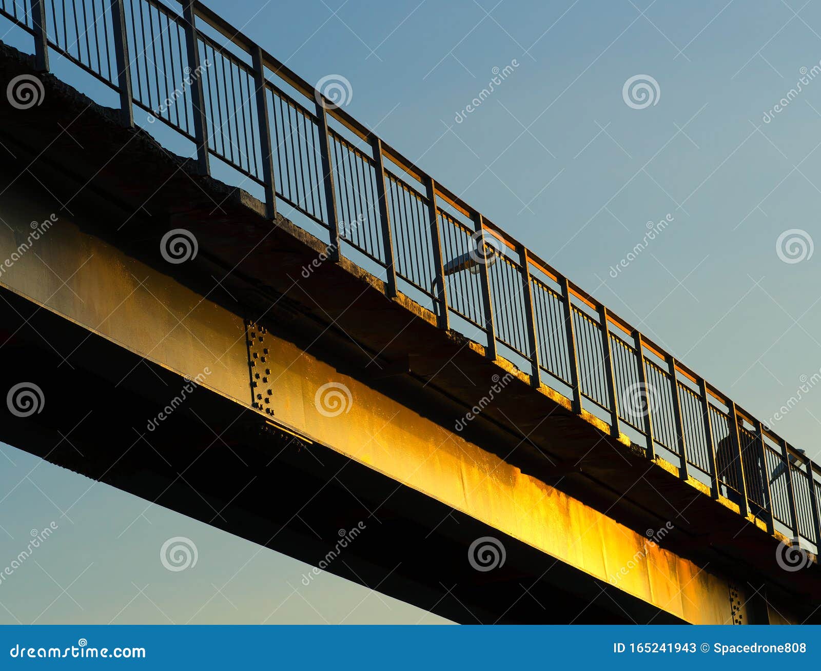 Dramatic Diagonal Bridge during Sunset Background Stock Image - Image ...