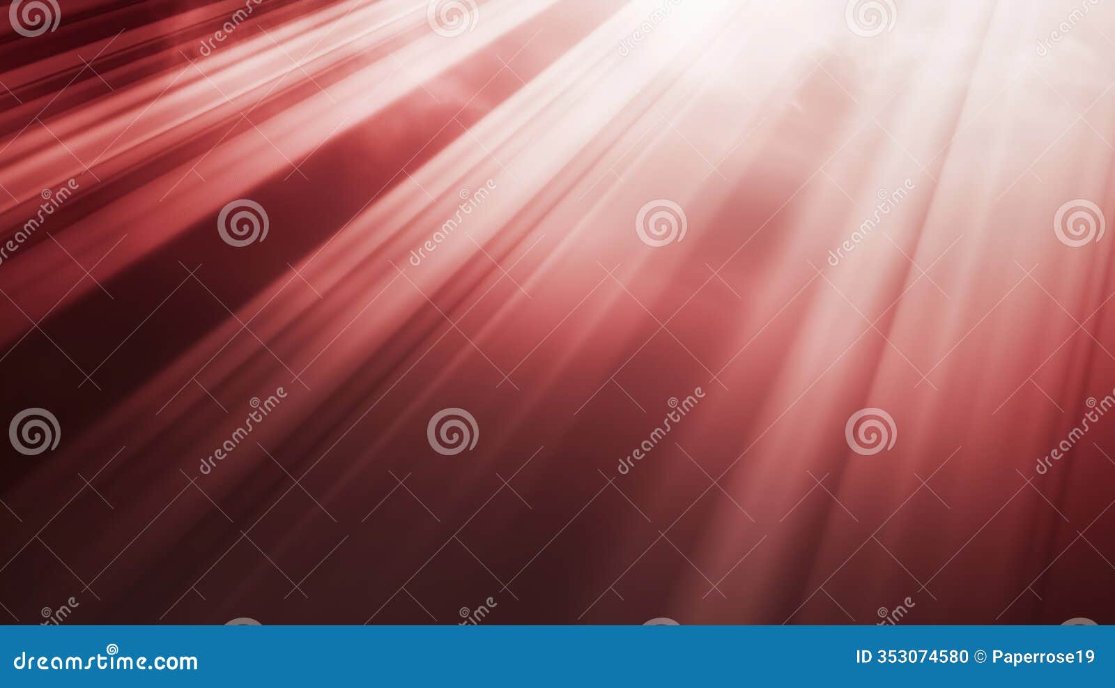 A Dramatic Display of Red Light Rays with Floating Particles Stock ...