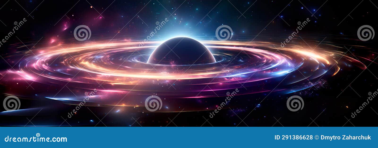 Dramatic Distortion of Light As it Bends Around a Black Hole, Creating ...