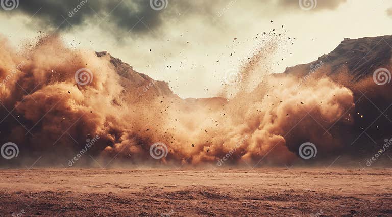 A Dramatic Dust Explosion Occurs in a Breathtaking Mountainous ...