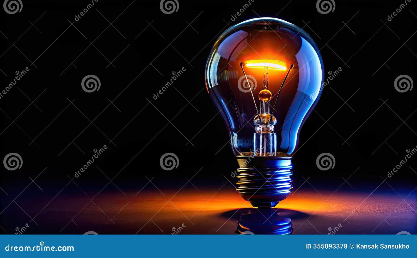 Dramatic Edison Bulb Silhouette a Glowing Symbol of Innovation Against ...