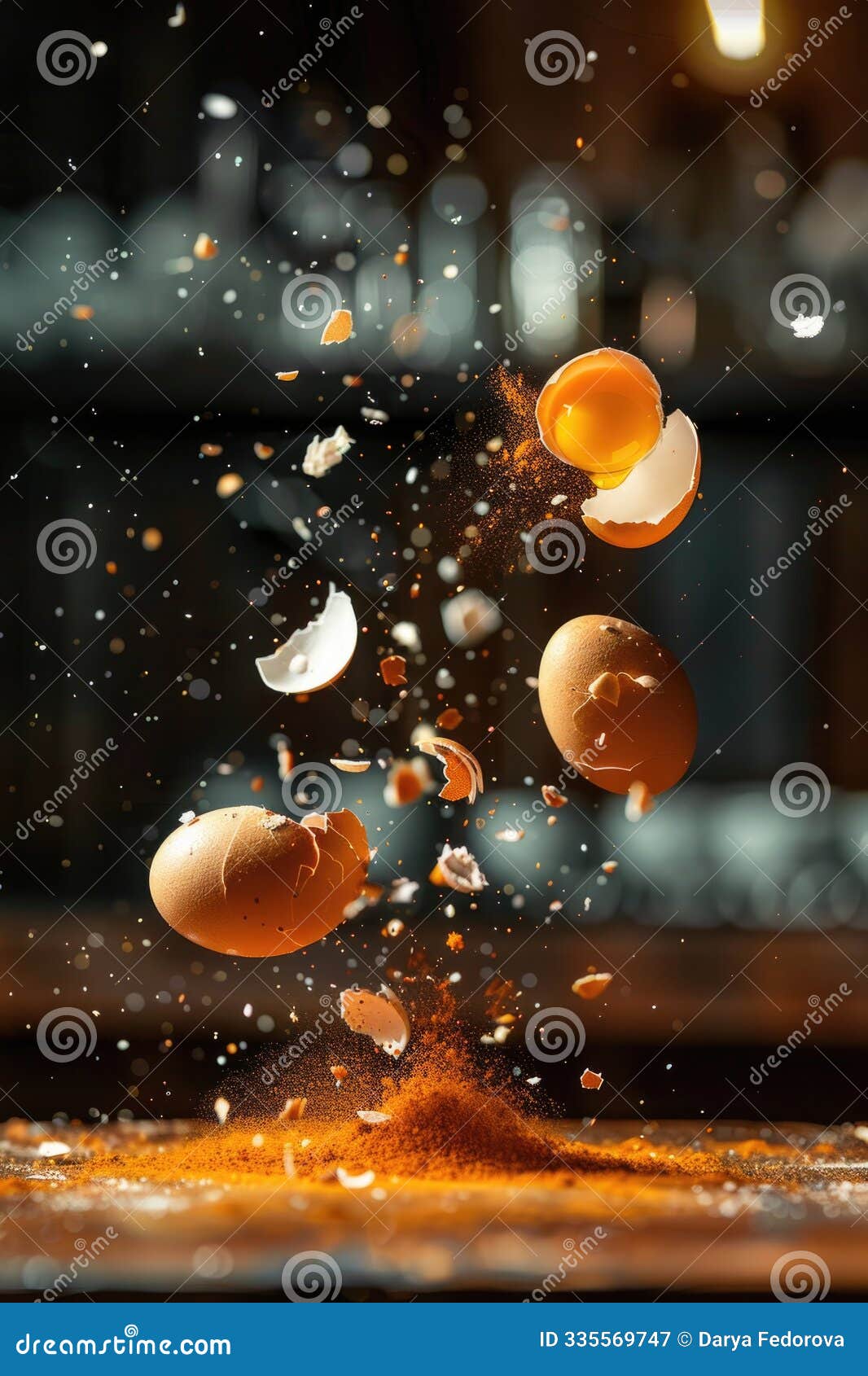 Dramatic Egg Explosion in Mid-Air with Water Splash and Broken Shells ...