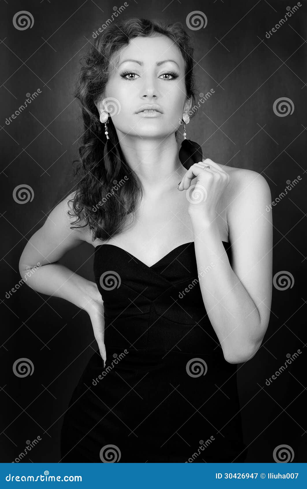 Dramatic Elegant Girl On A Background Stock Image - Image of lady ...