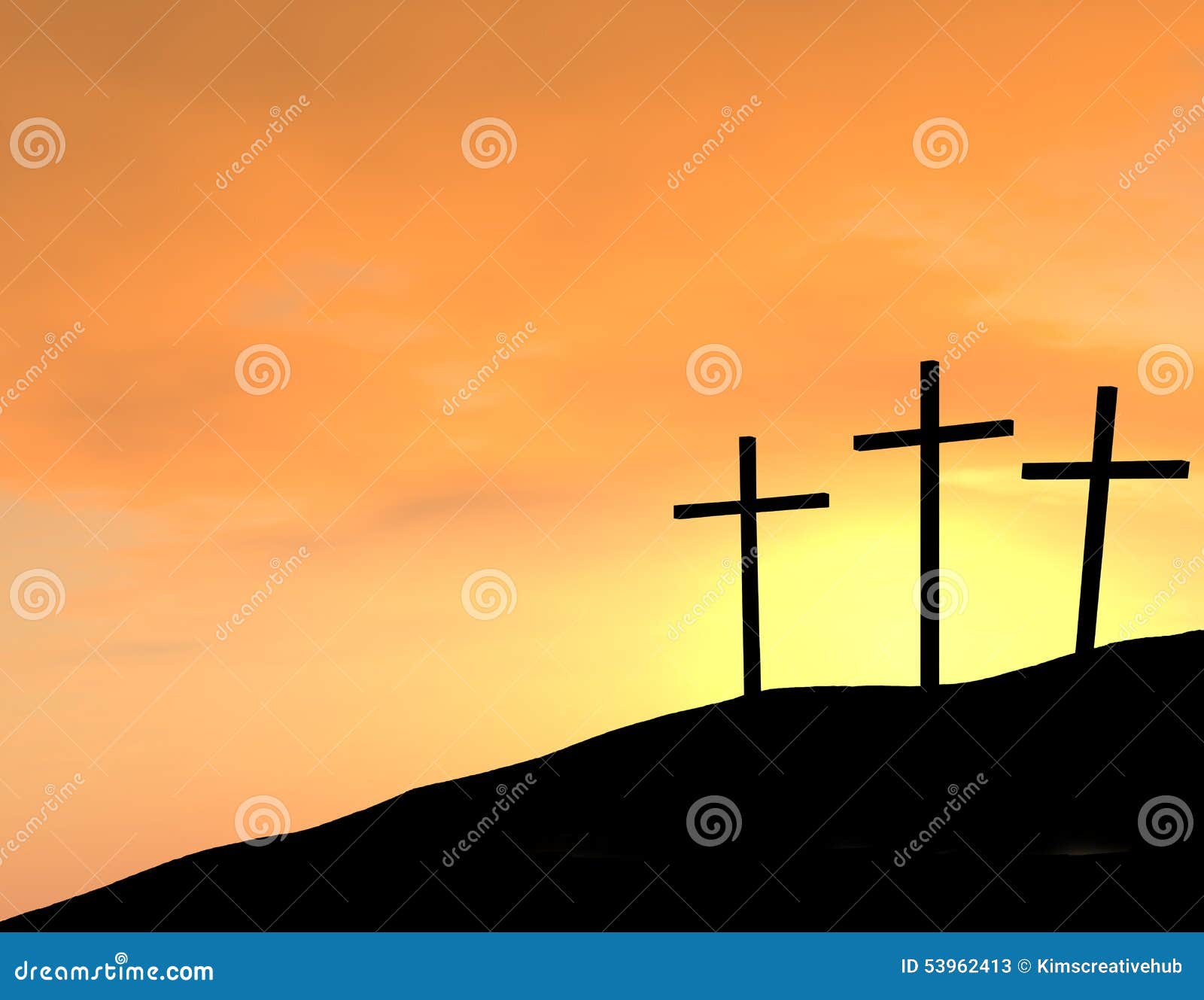 Dramatic Empty Crosses stock image. Image of symbol, crosses - 53962413