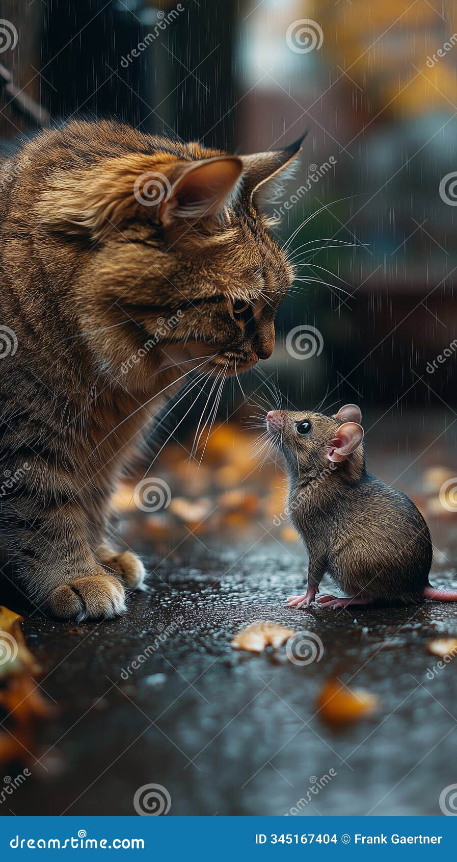 Dramatic Encounter between Cat and Mouse in Heavy Rain Creates Unusual ...