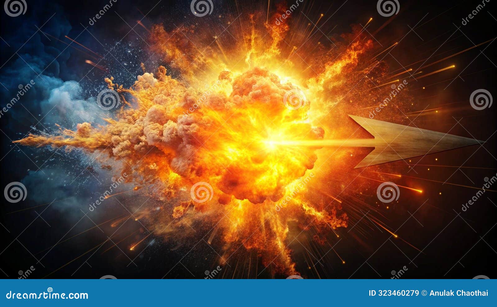 A Dramatic Explosion Captured in the Midst of Motion Indicated by a ...