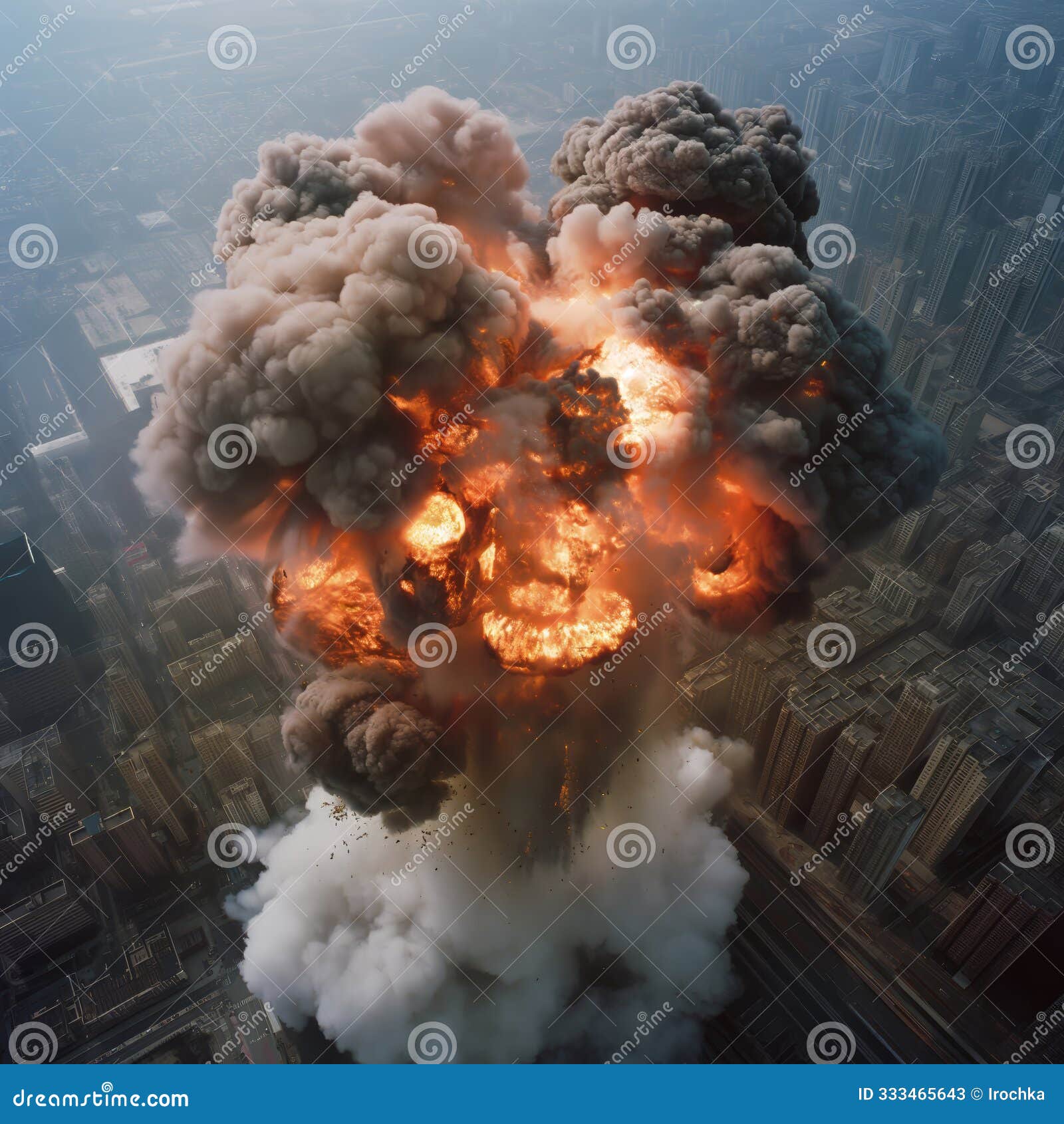 Dramatic Explosion in a City Captured in a Professional Photo Stock ...