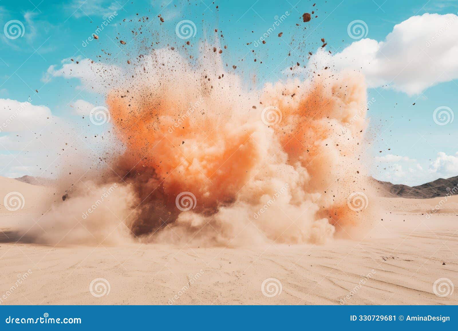 A Dramatic Explosion Erupts in a Vast Desert, Causing Chaos and ...