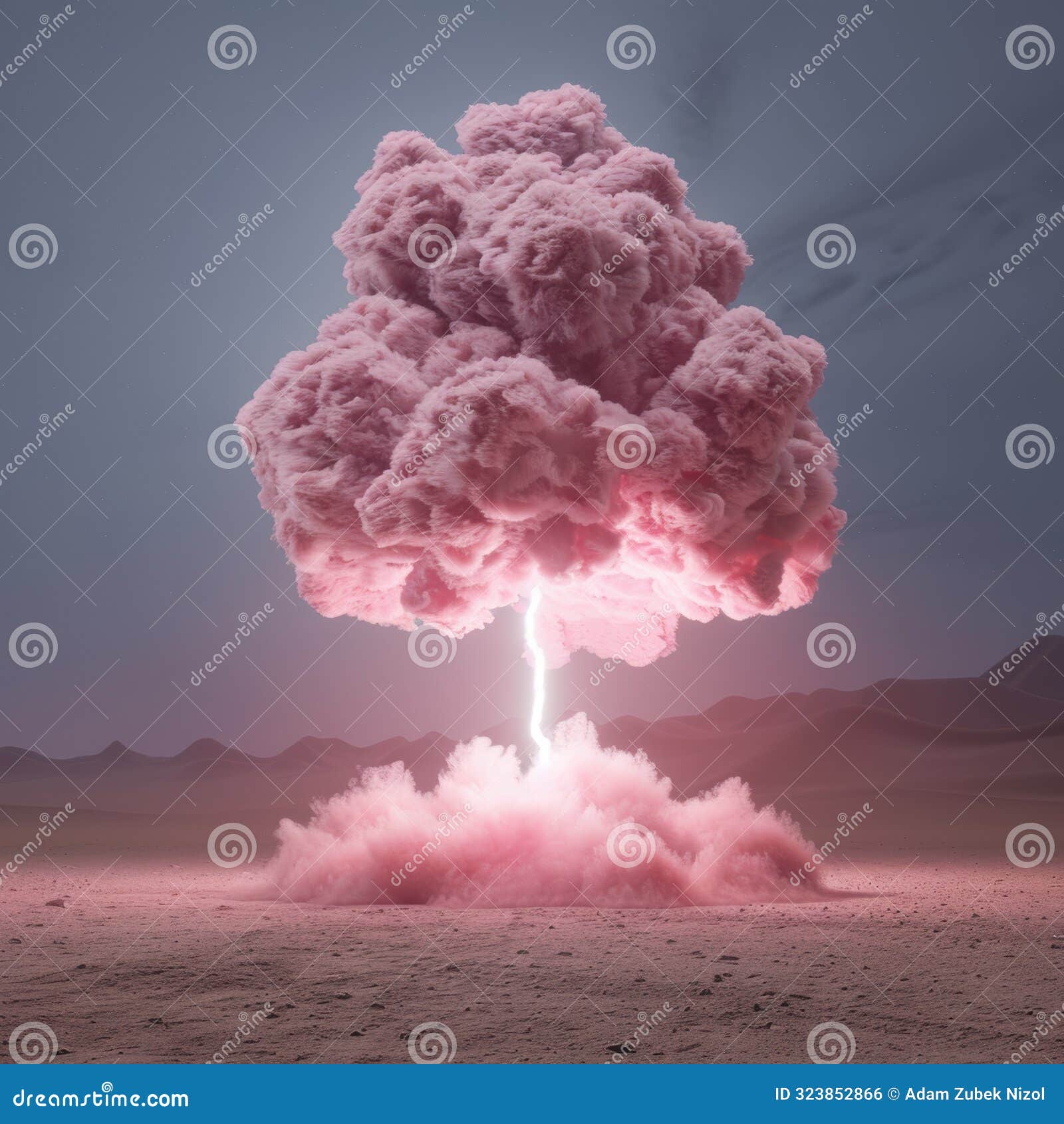 A Dramatic Explosion Captured In The Midst Of Motion Indicated By A ...