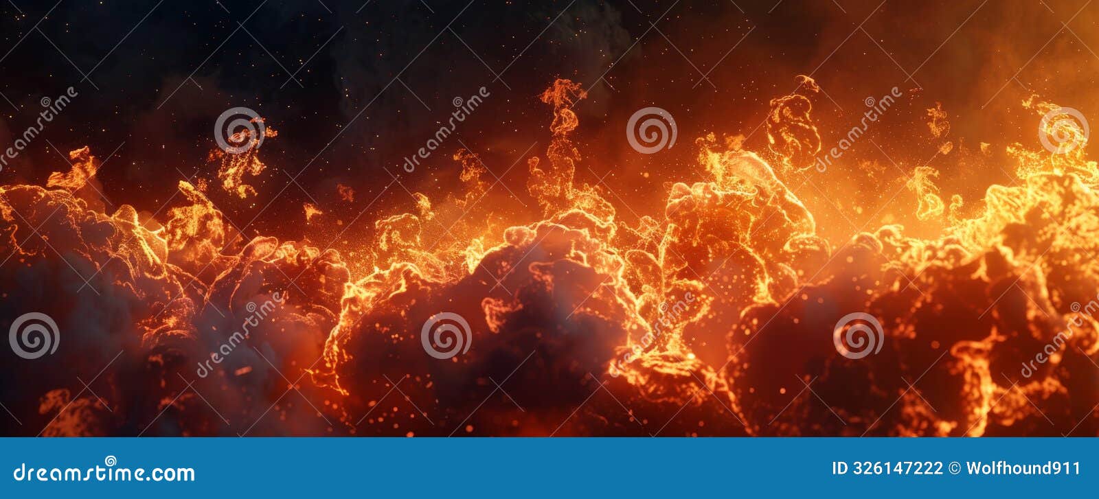 A Dramatic Fire Background with Intense Flames Roaring Against a Dark ...