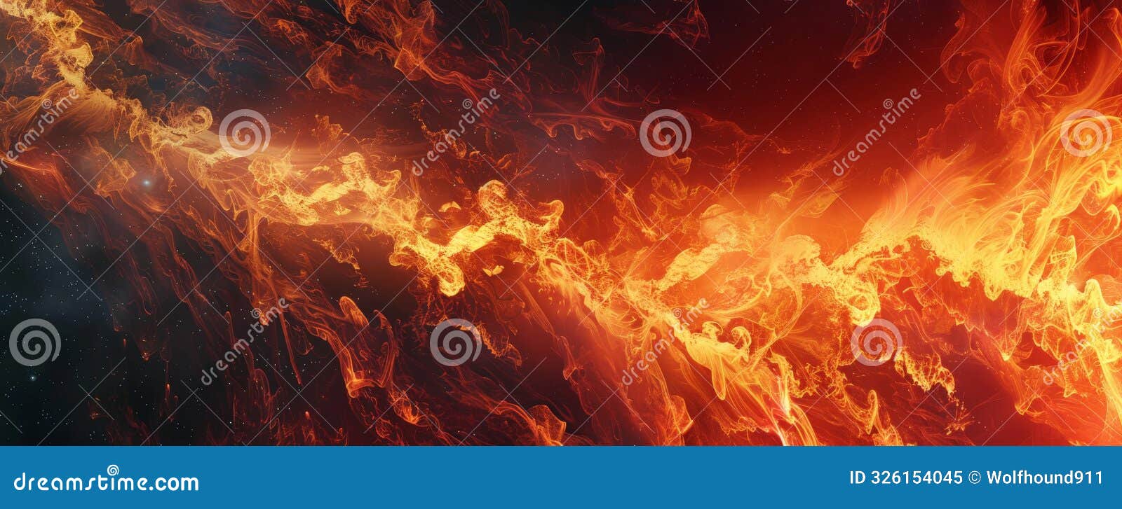 A Dramatic Fire Background with Intense Flames Roaring Against a Dark ...