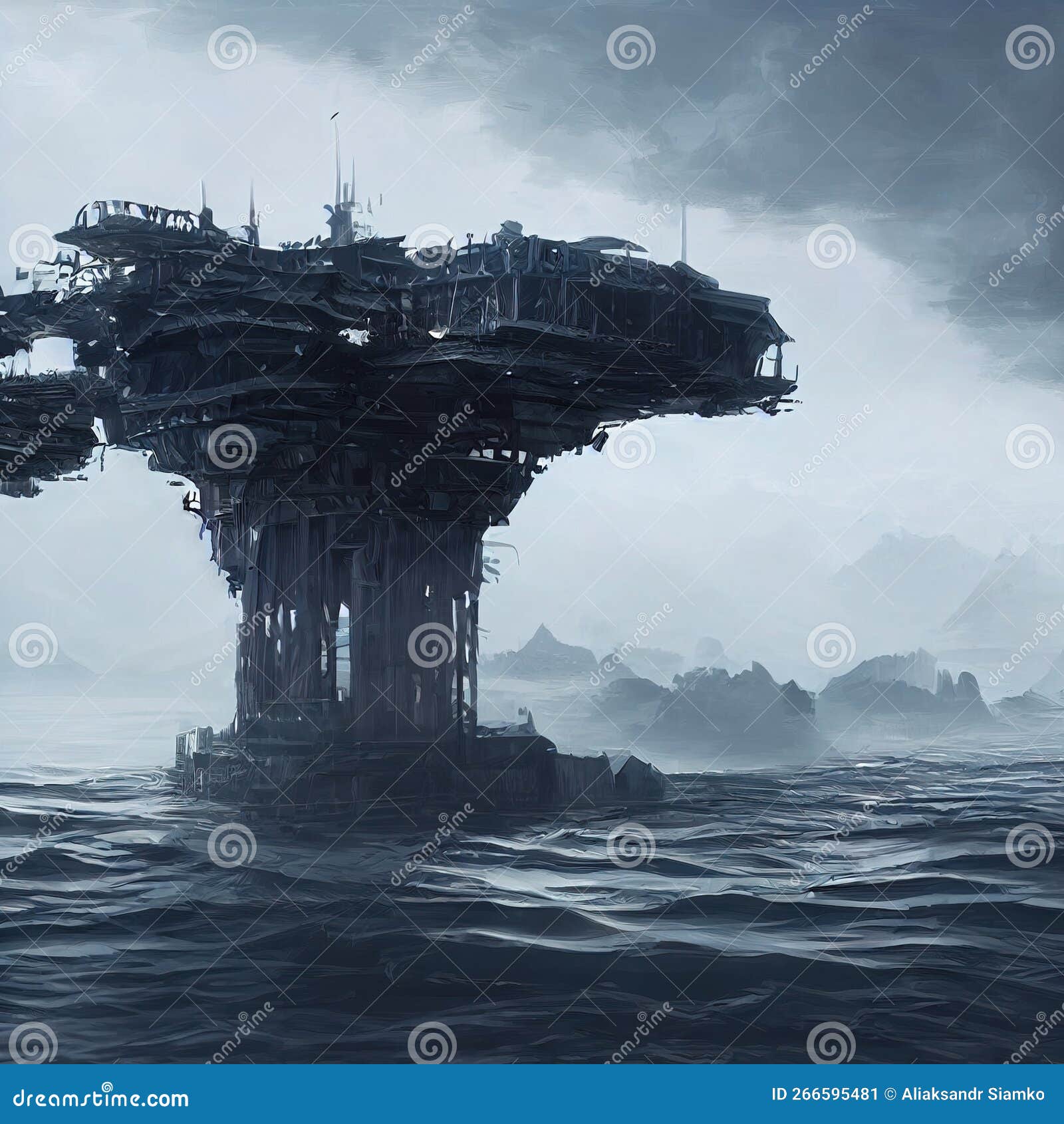Sci-fi Alien Platform. Isolated Transparent PNG. Futuristic Alien Dock ...