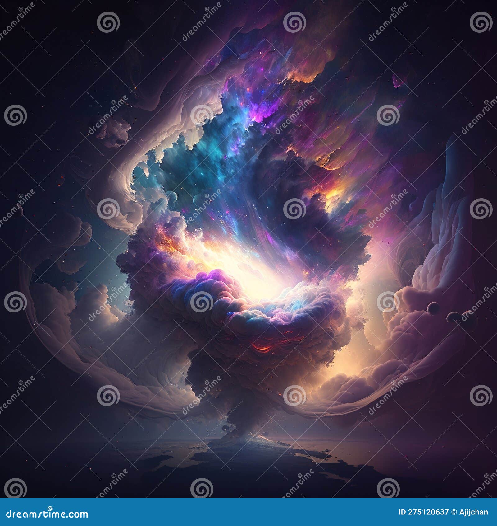 Colourful Cosmic Galactic Space Background Banner Stock Image ...