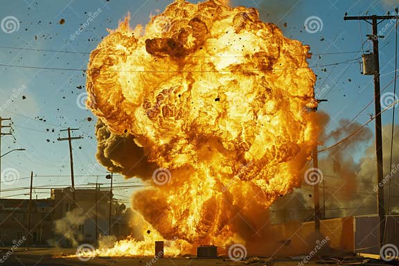 Dramatic Gasoline Explosion Effect Stock Illustration - Illustration of ...