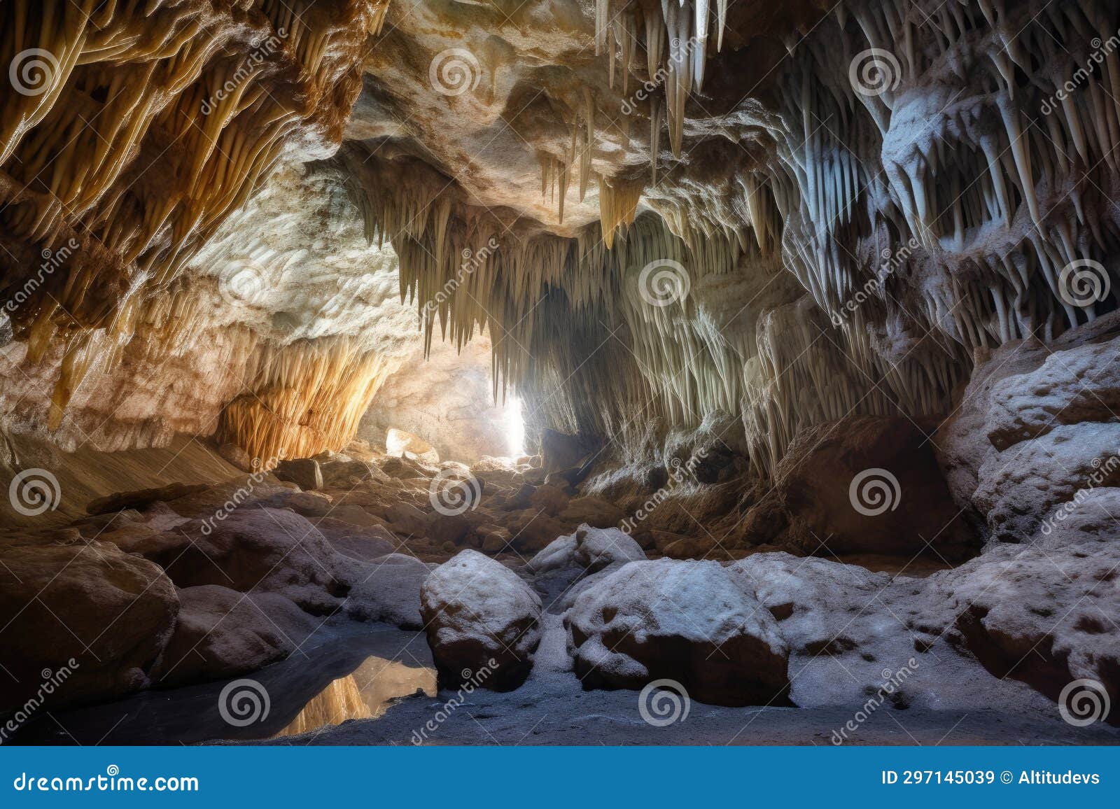 Dramatic Geode Formations in a Cave Stock Image - Image of phenomenon ...