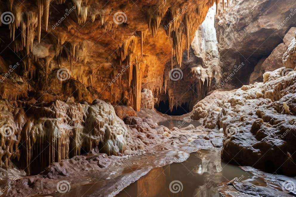 Dramatic Geode Formations in a Cave Stock Photo - Image of cave ...